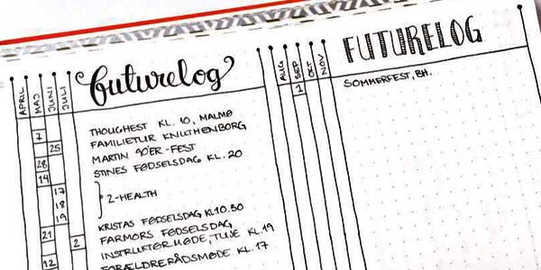 What Is A Bullet Journal Future Log? - BuJoing