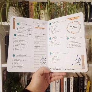 16 Beautiful Minimalist Bullet Journal Weekly Spreads - BuJoing